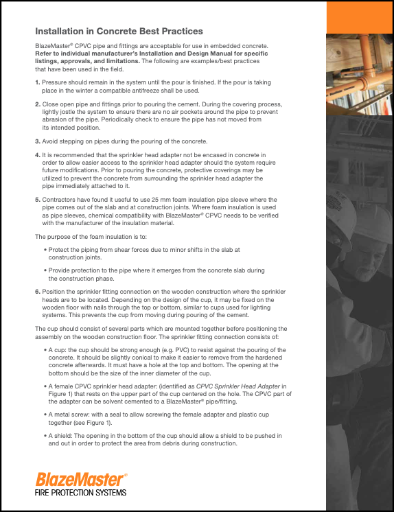 Information and Tools | BlazeMaster® CPVC Resources Library